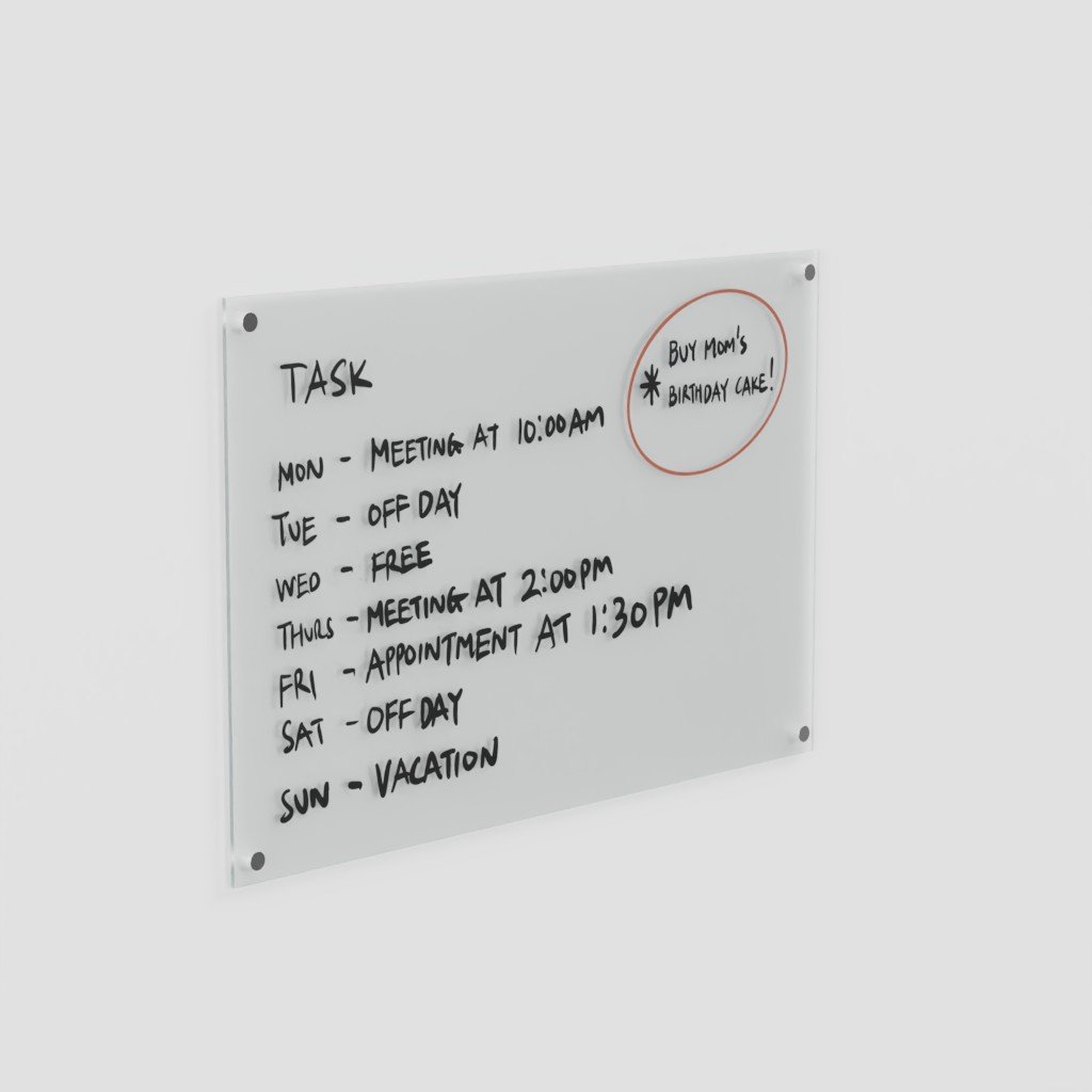Glass Writing Board (Wall Mount) | FREE Interior Decorations models ...