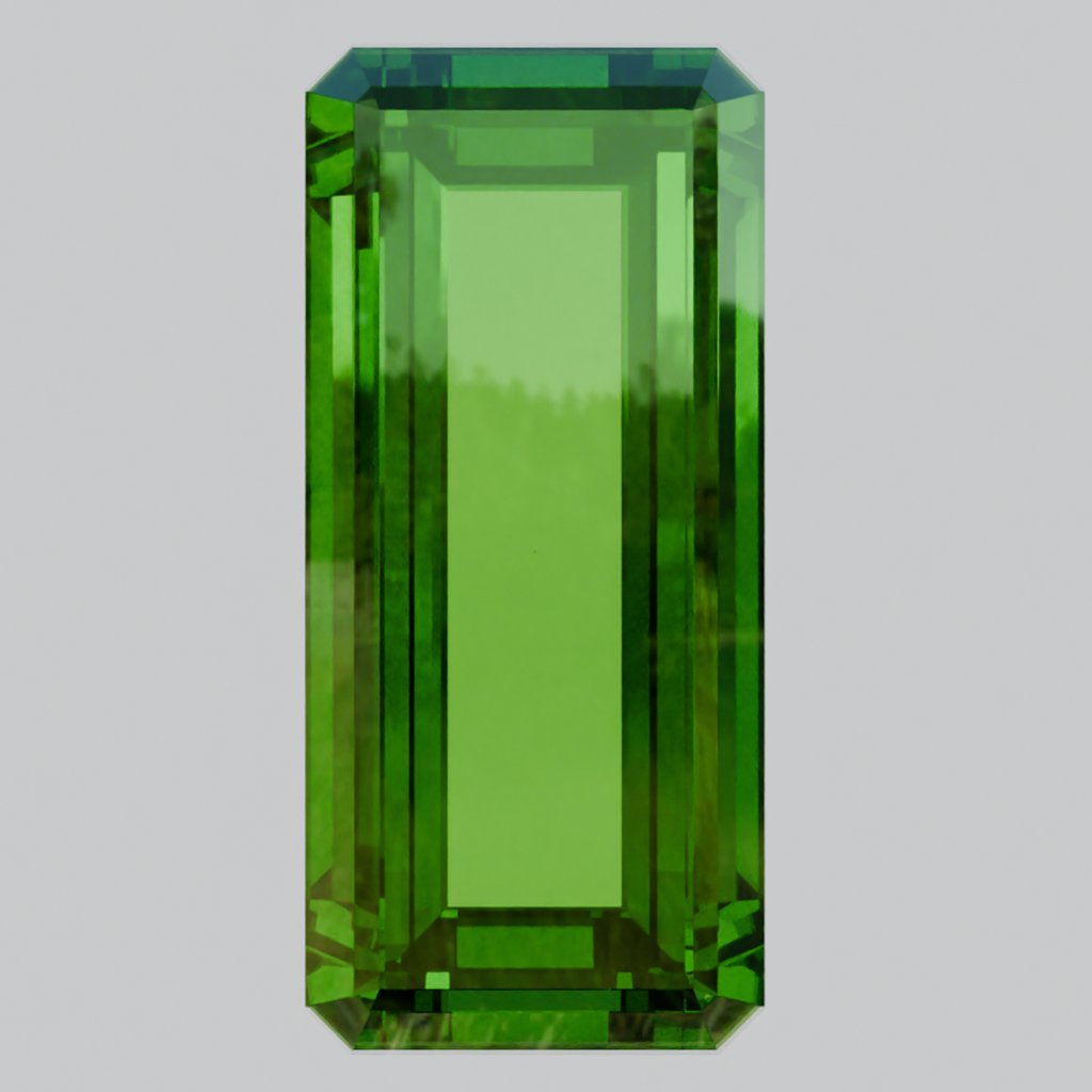 Emerald Cut Emerald | Interior Decorations models | BlenderKit