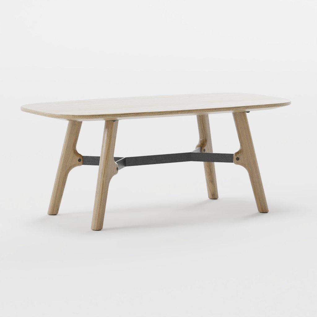 Oak coffee table | FREE Tables models | BlenderKit