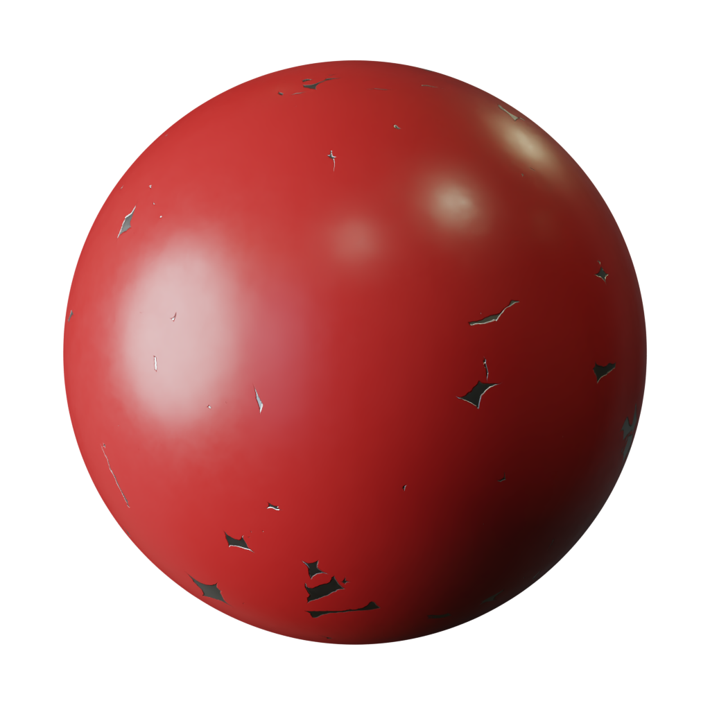 Chipped Red Paint | FREE metal materials | BlenderKit