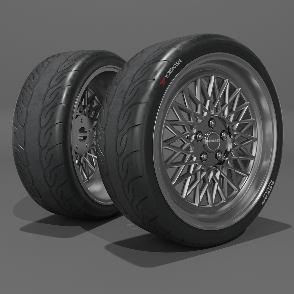 Borbet B Yokohama ADVAN L&R | FREE Vehicle Parts models | BlenderKit