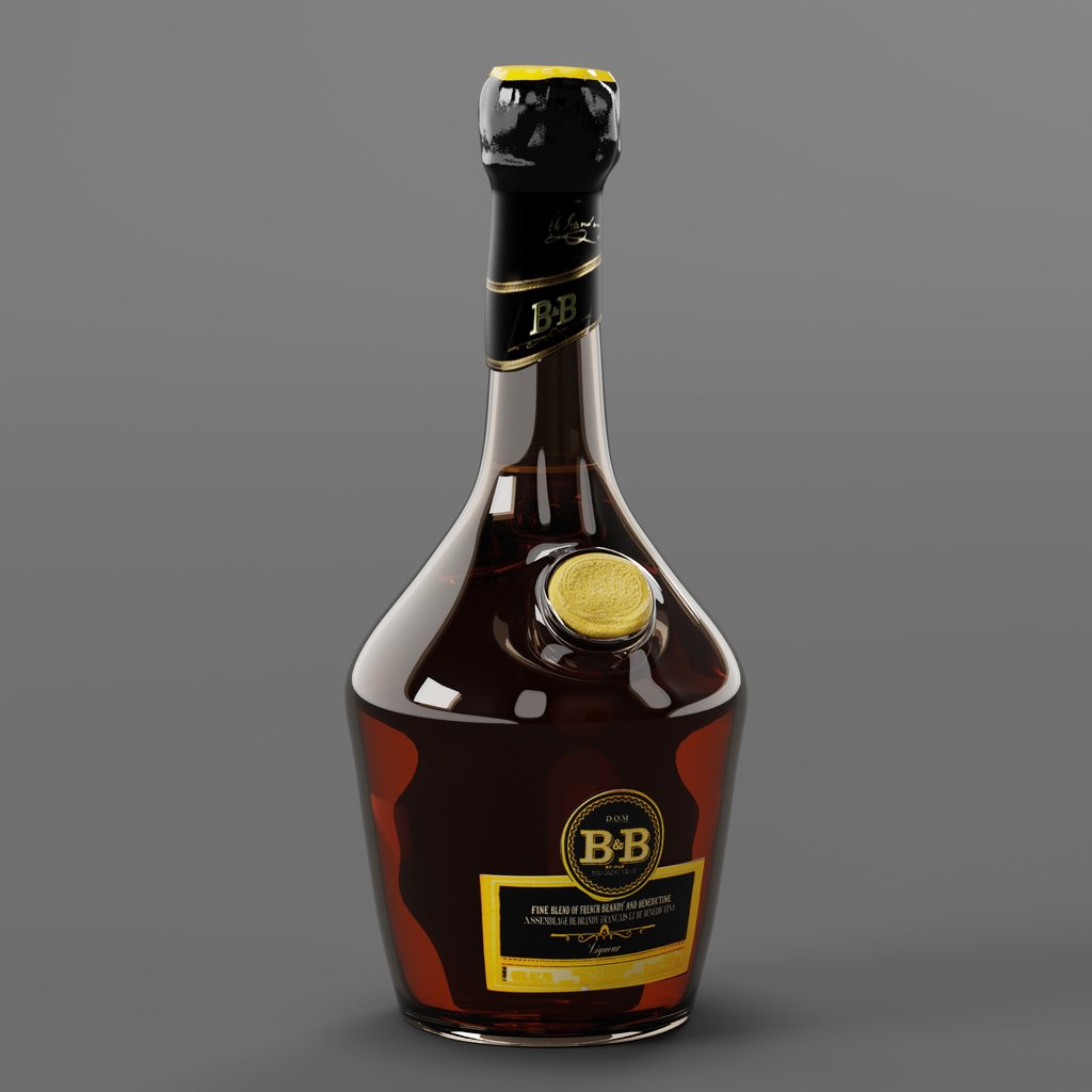 B&B French Brandy | Beverages models | BlenderKit