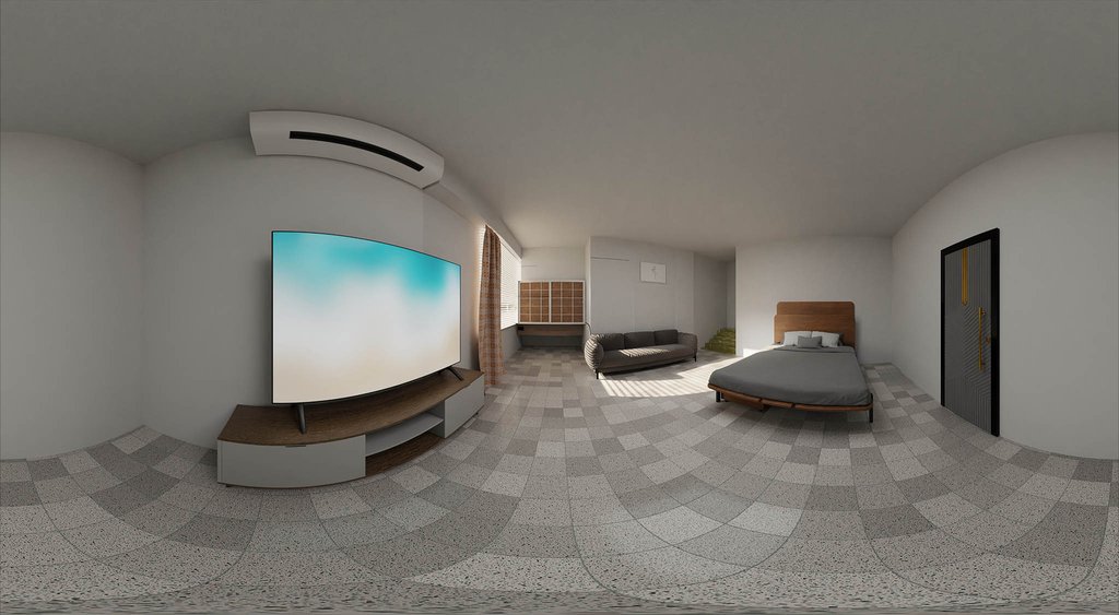 Minimal Bedroom Interior HDRI | Interiors HDRis | BlenderKit