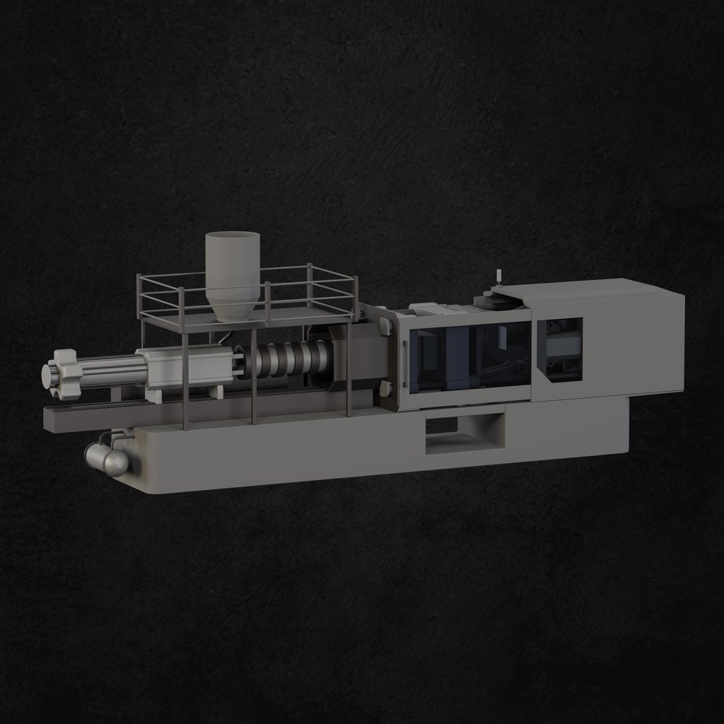 Injection Molding Machine | Industrial Machinery models | BlenderKit
