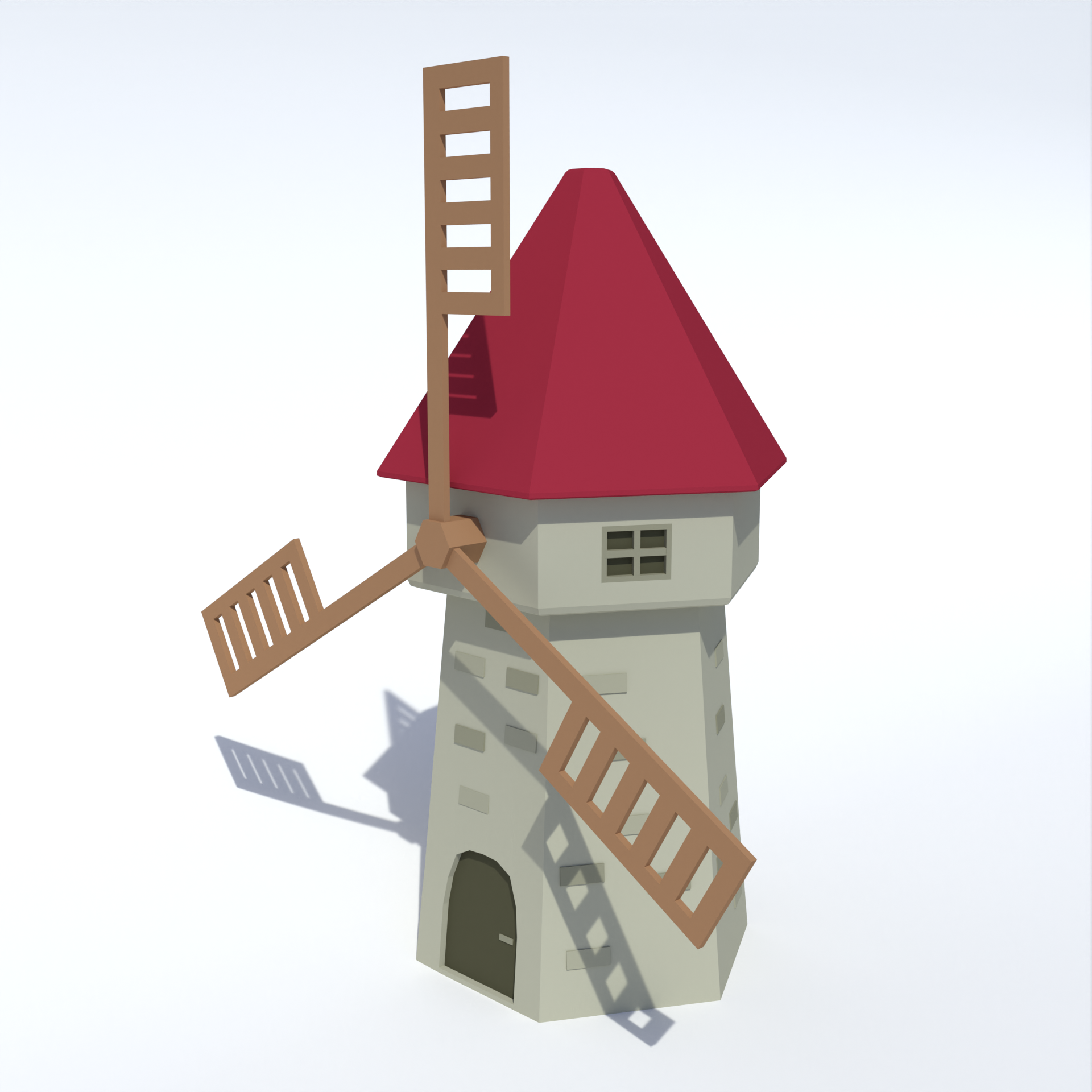 Low Poly Windmill | Buildings models | BlenderKit
