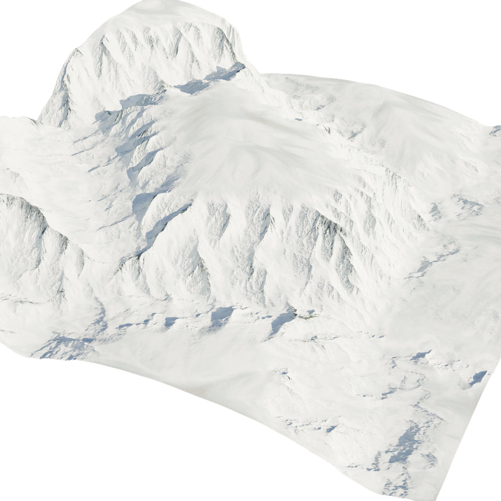 Snowy Alphs Mountains | FREE Terrains models | BlenderKit