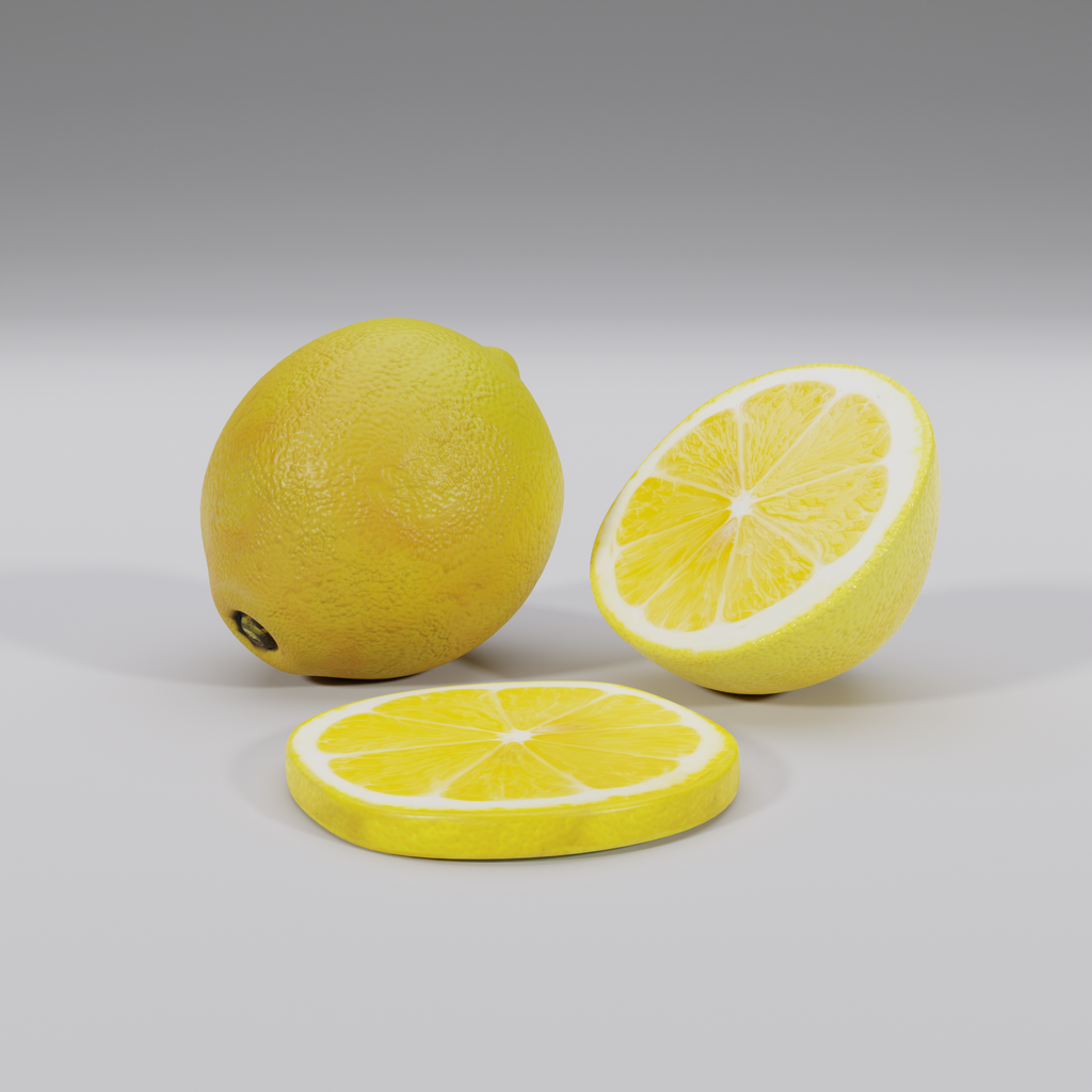Lemon set | Fruit & Vegetables models | BlenderKit