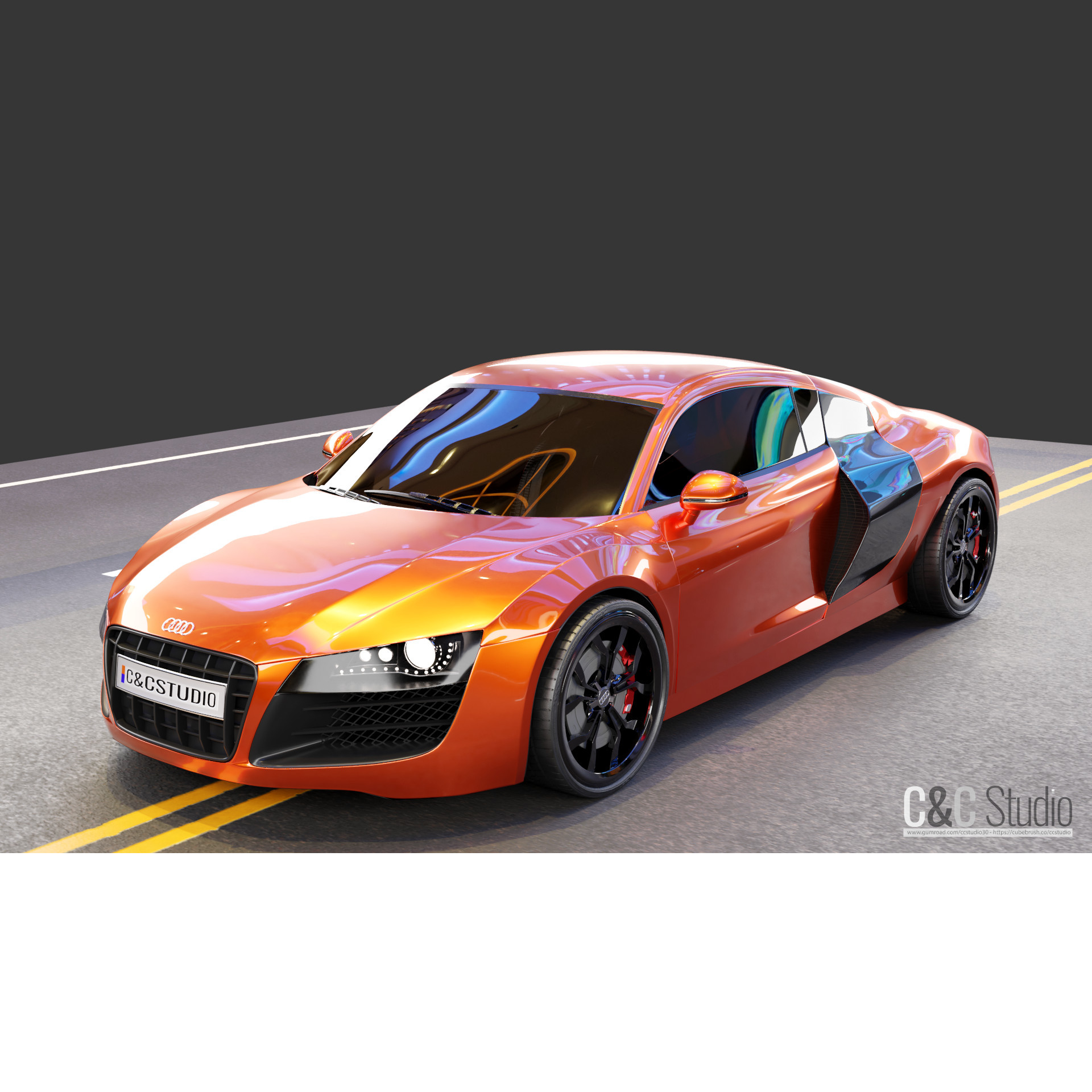 Aud R8 (2008 model) | FREE Modern Cars models | BlenderKit