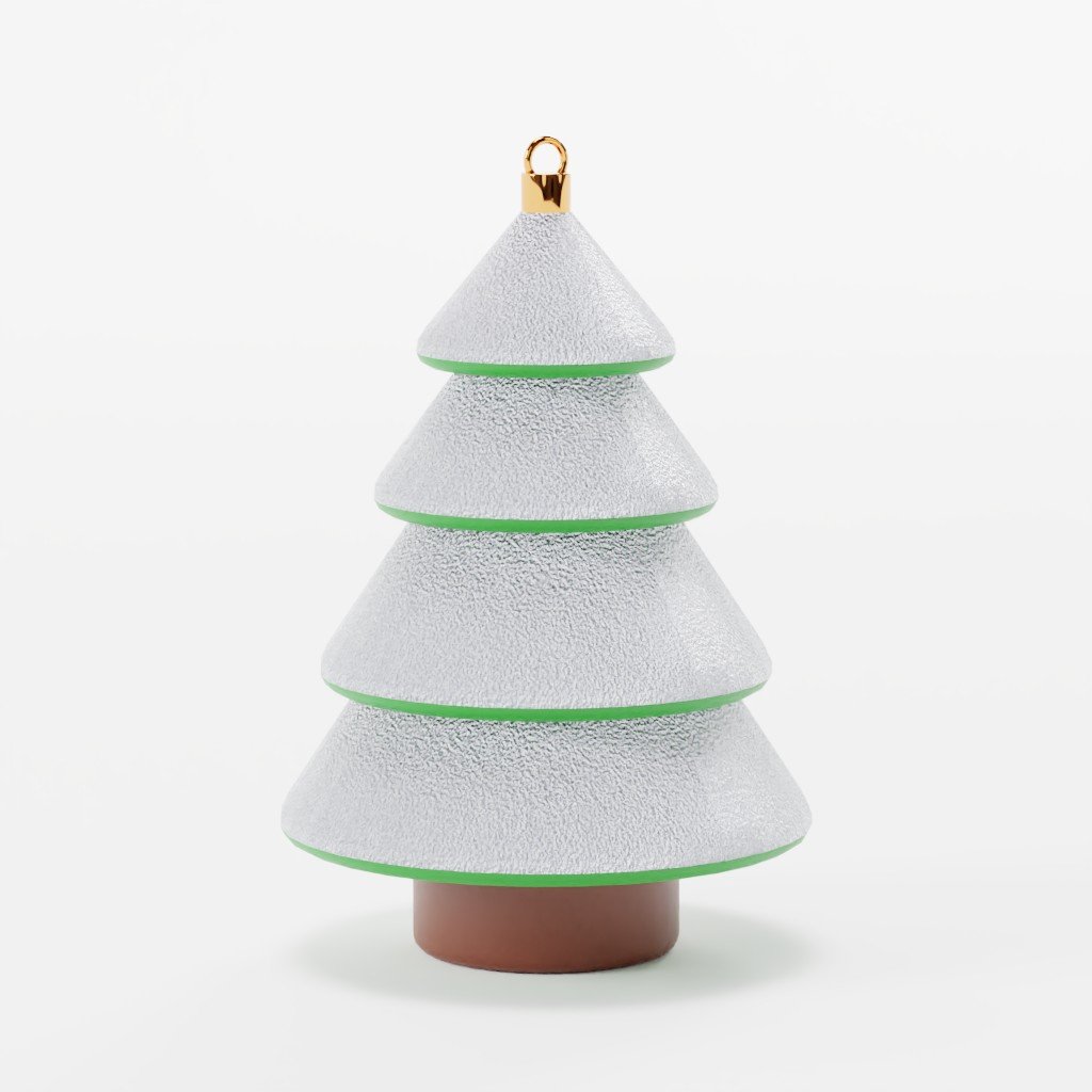 Snow Tree Decoration | FREE Holiday Decorations models | BlenderKit