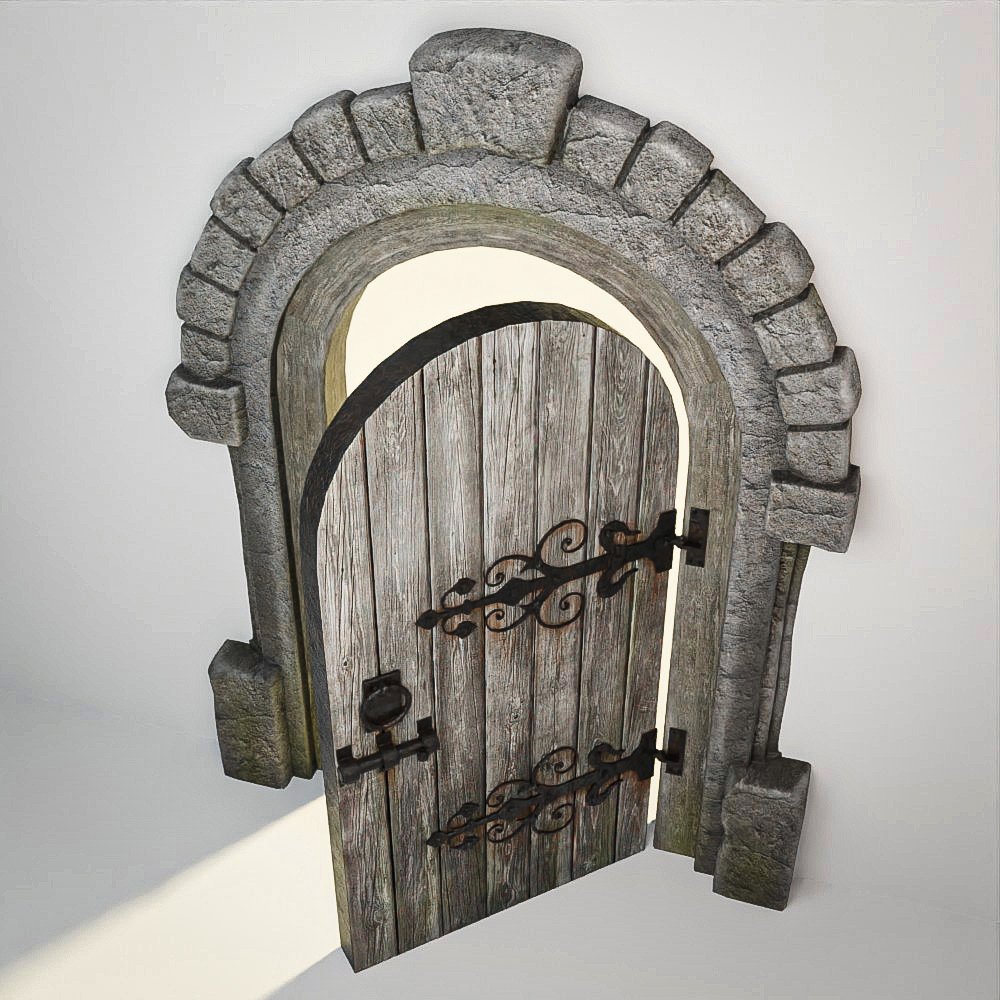 Medieval Norman Door 1 | Doors models | BlenderKit