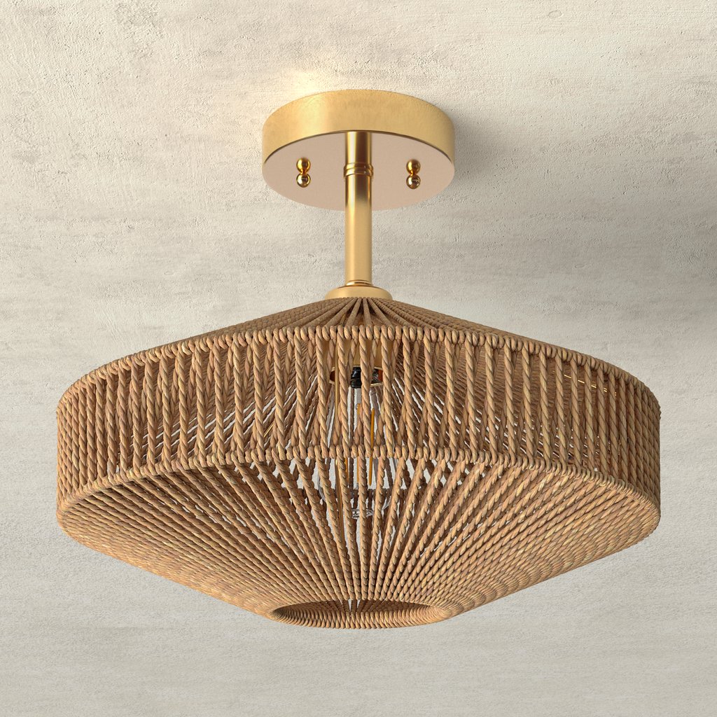 Woven Flush Mount Ceiling Light | Ceiling Lights models | BlenderKit
